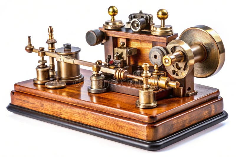 Ancient Morse Code Telegraphy Device Stock Illustration - Illustration of machine, history ...