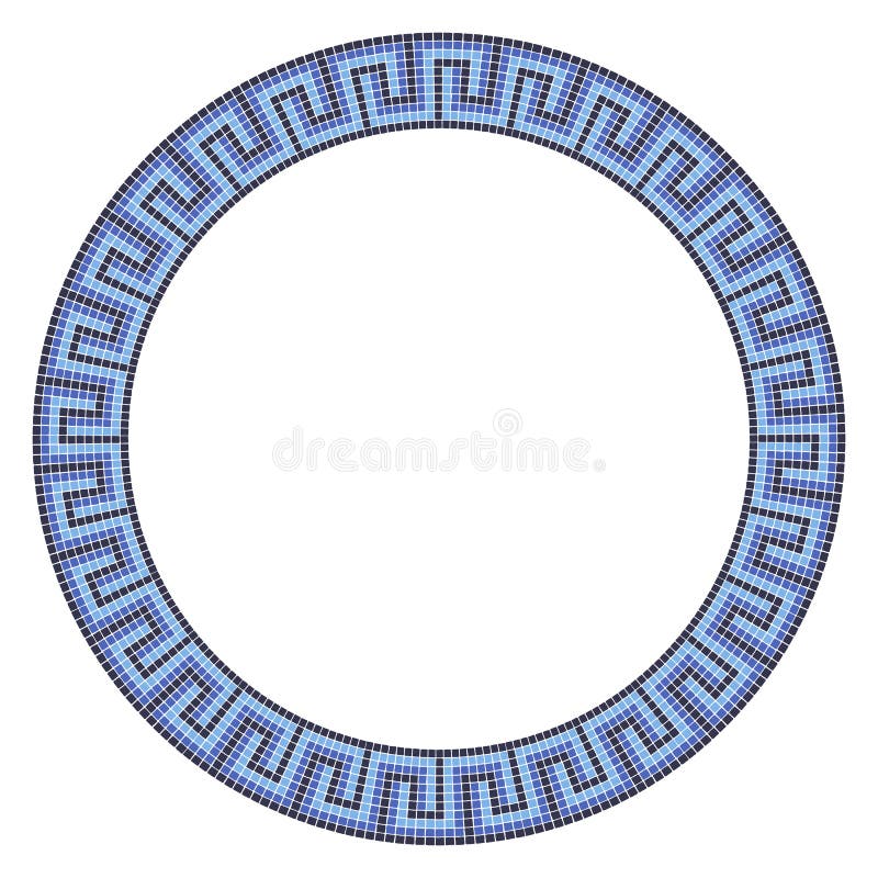 Ancient Mosaic Frame. Decorative Antique Stone Ornament Stock Vector ...