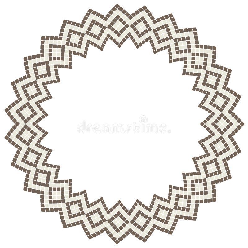 Ancient Mosaic Frame. Decorative Antique Stone Ornament Stock Vector ...