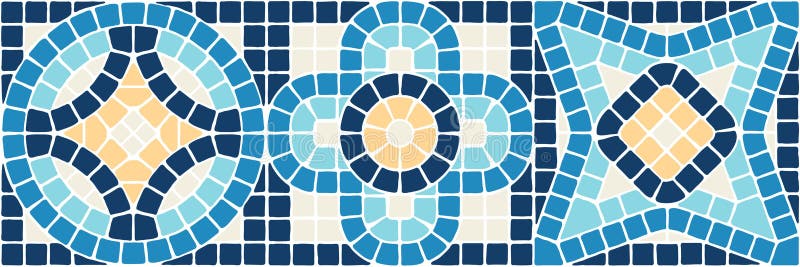 Ancient Mosaic Tile Pattern. Decorative Antique Stone Ornament Stock ...
