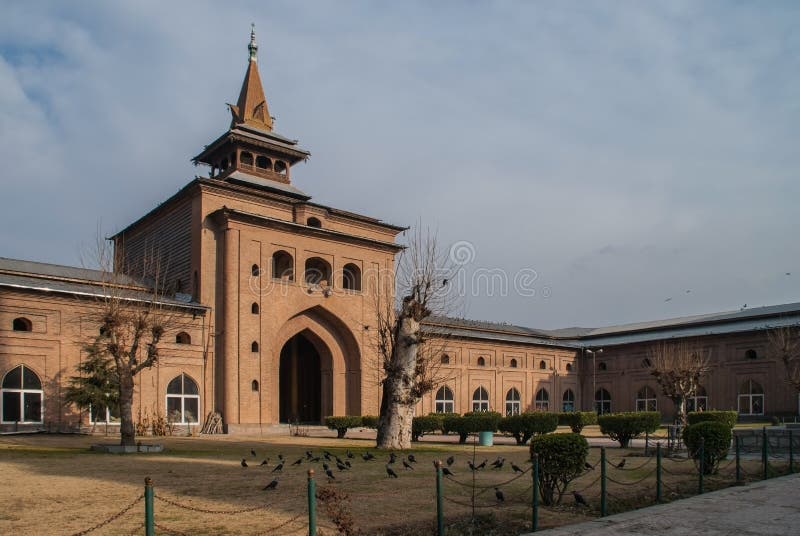 Jamia Masjid, Srinagar Kashmir Stock Image - Image of kashmir ...