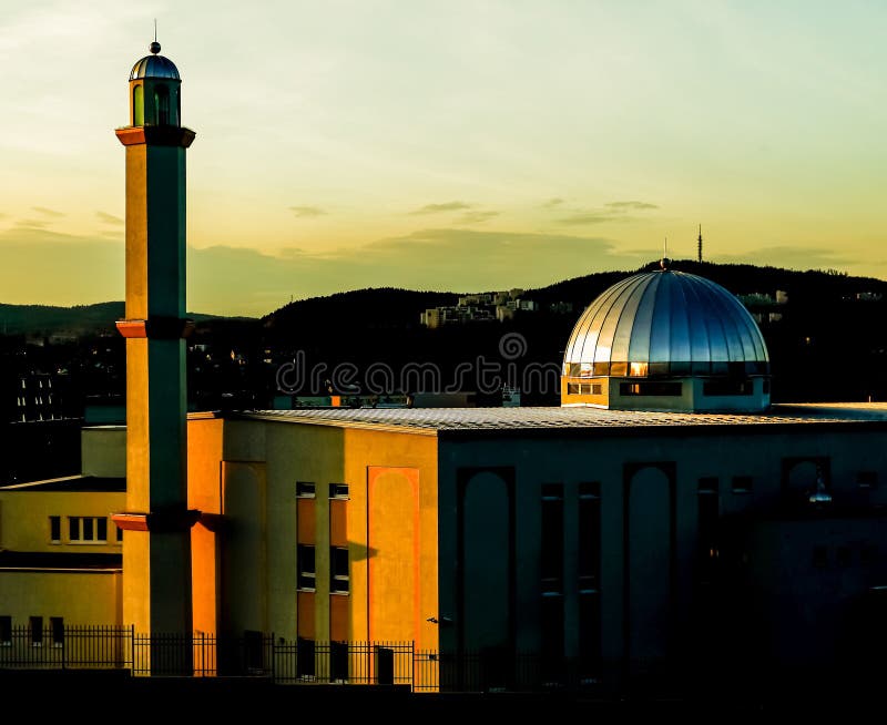 Ancient Mosque Under the Sun Rays Stock Photo - Image of facade ...