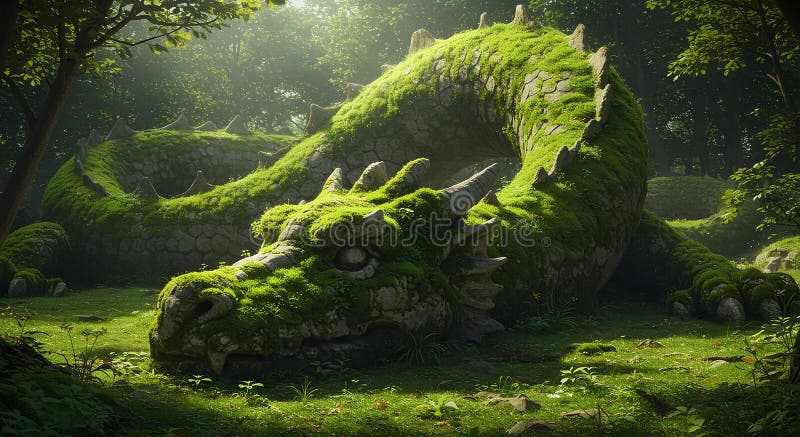 Ancient Mossy Dragon Stock Illustrations – 74 Ancient Mossy Dragon ...