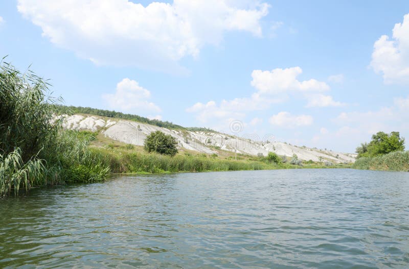 Ancient Multimillion Chalk Mountains on the Steppe Surface of Earth ...