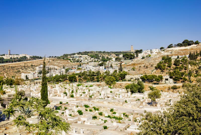 The Ancient Muslim Cemetery. Jerusalem Stock Image - Image of monument ...