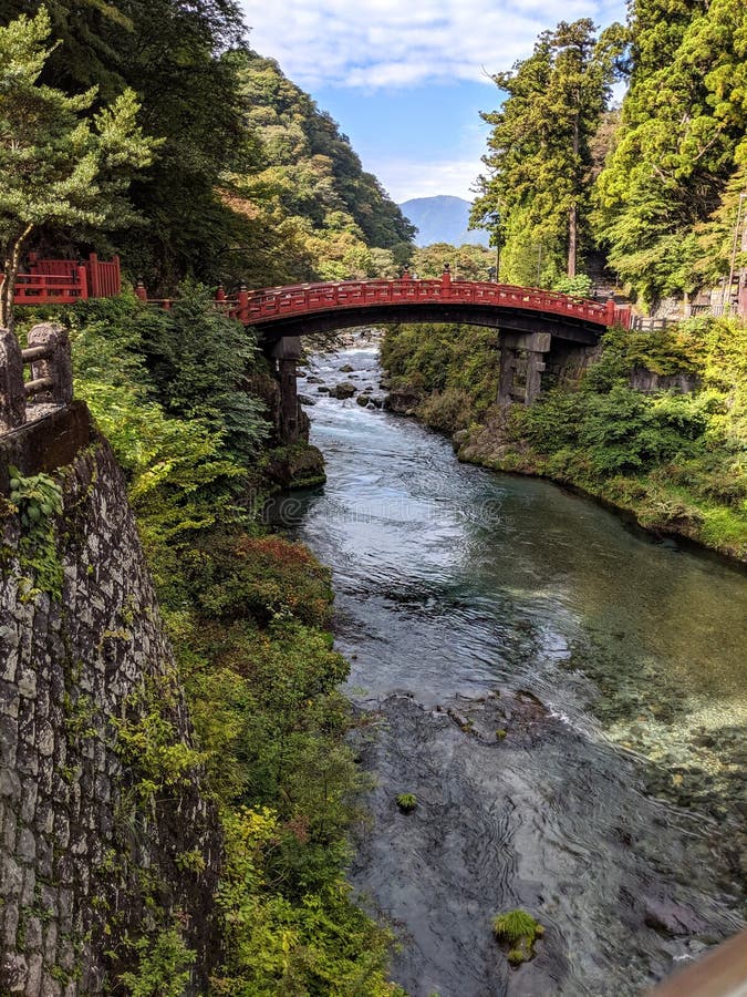 Ancient Mystic Bridge stock image. Image of autumn, river - 218963947