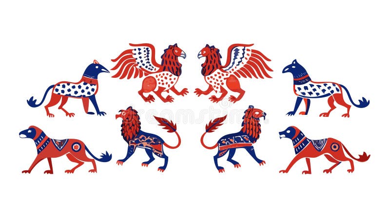 Ancient Mythical Creatures Border Stock Illustrations – 153 Ancient ...