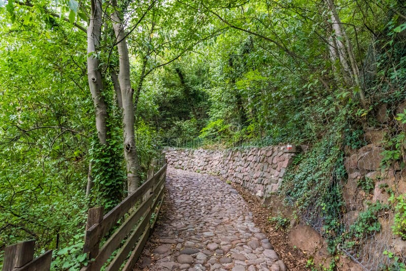 Ancient Narrow Footpath Made of Stone Stock Photo - Image of beautiful ...