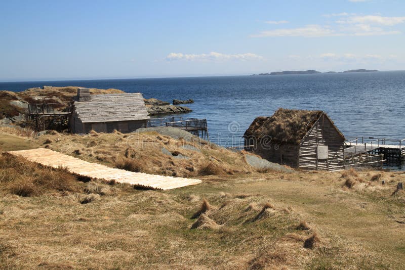 Ancient Newfoundland Village Stock Photo - Image of passage, ocean ...