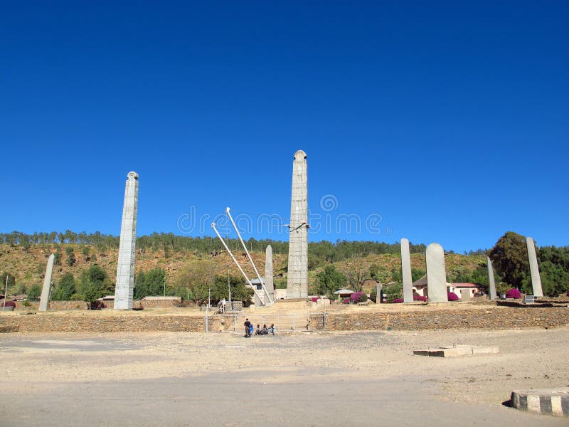 Ancient Obelisks in Axum City, Ethiopia Editorial Image - Image of axum ...