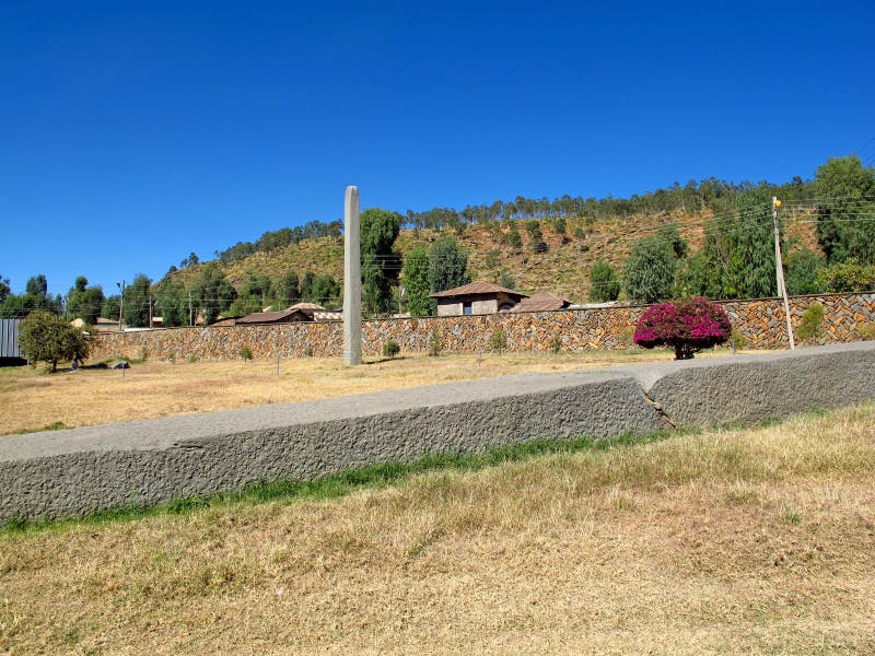 Ancient Obelisks in Axum City, Ethiopia Stock Photo - Image of unesco ...