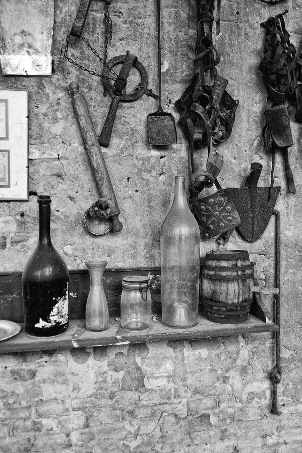 Ancient Objects in a Medieval Village Stock Image - Image of european ...