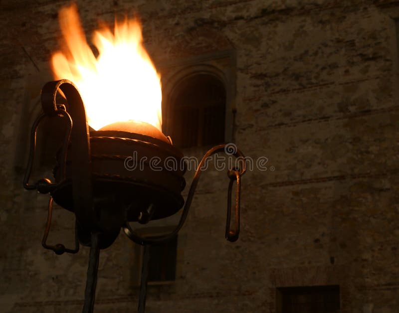 Ancient oil lamp stock image. Image of torch, ages, flame - 81239457