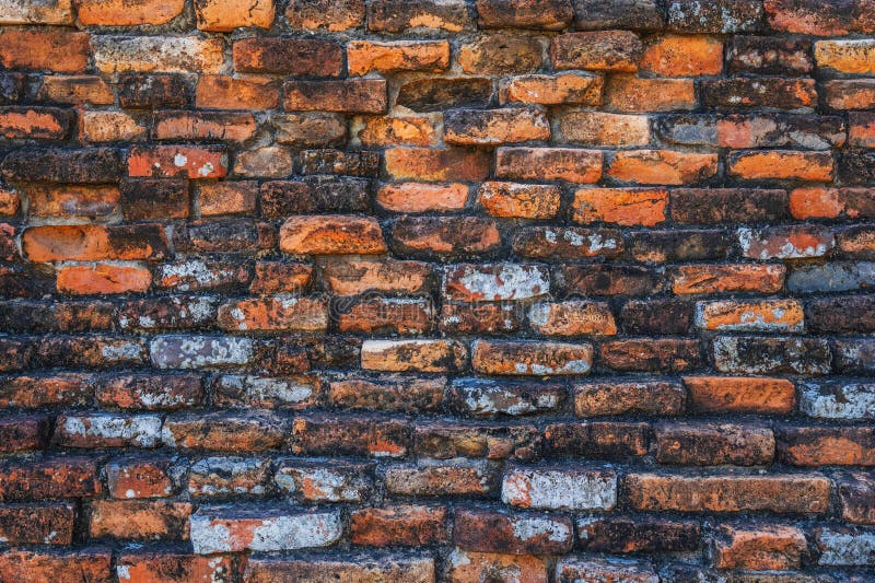 Old Orange Brick Wall. Brick Wall, Masonry Texture, Brickwork Pattern ...