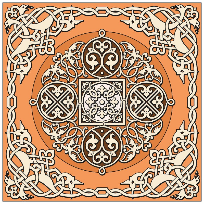 Ancient Old Russian Pattern Stock Vector - Illustration of ansient ...