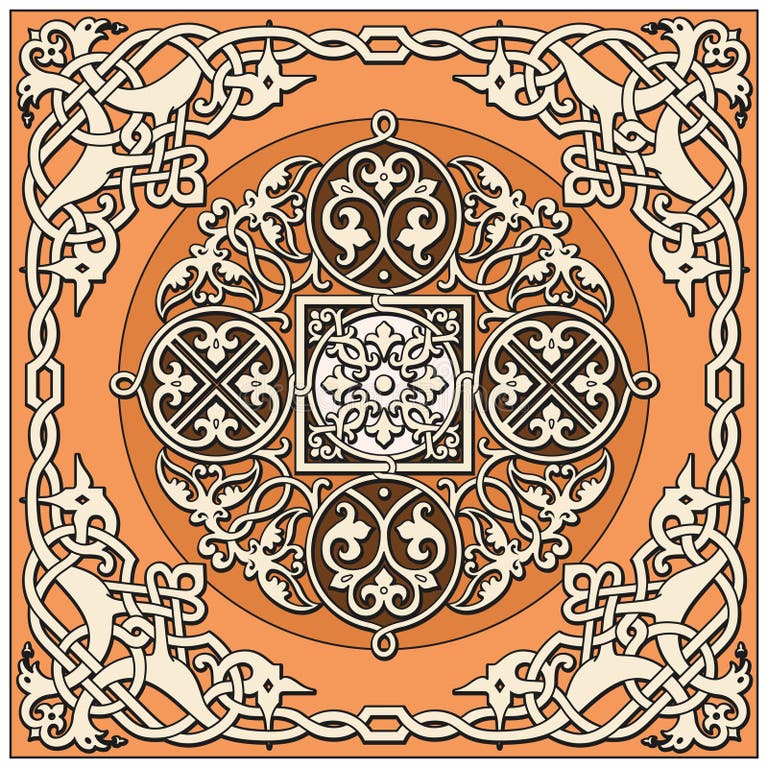 Ancient Old Russian Pattern Stock Vector - Illustration of ansient ...