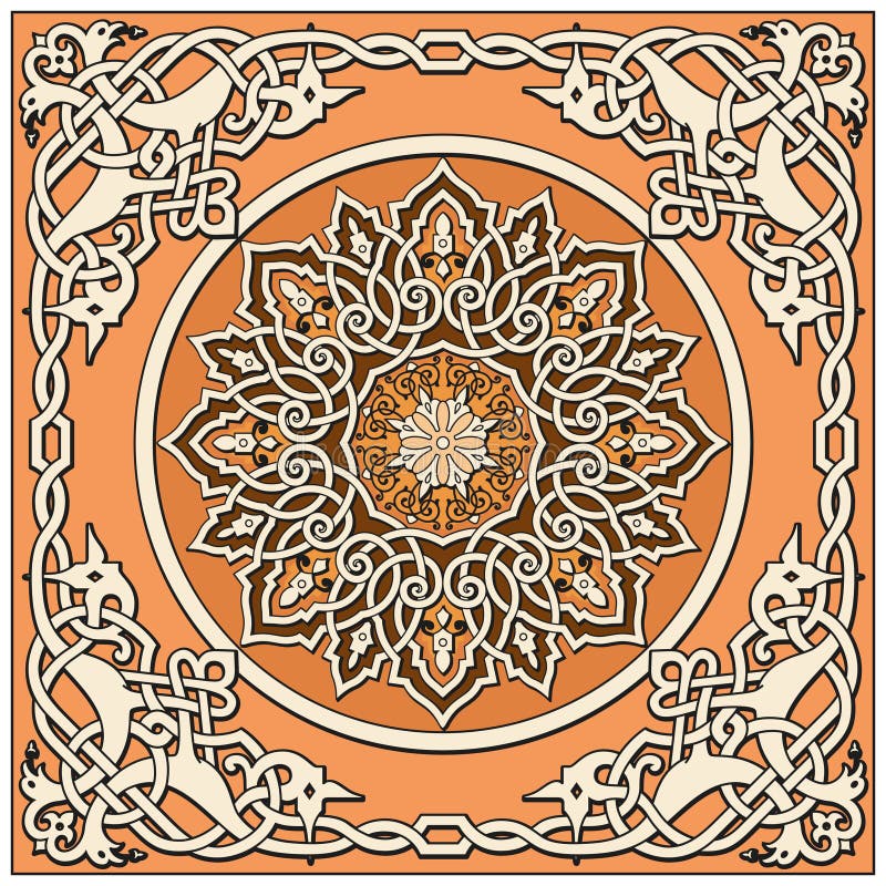 Ancient Old Russian Pattern Stock Vector - Illustration of retro ...