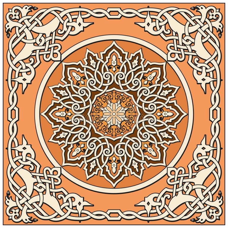 Ancient Old Russian Pattern Stock Vector - Illustration of retro ...