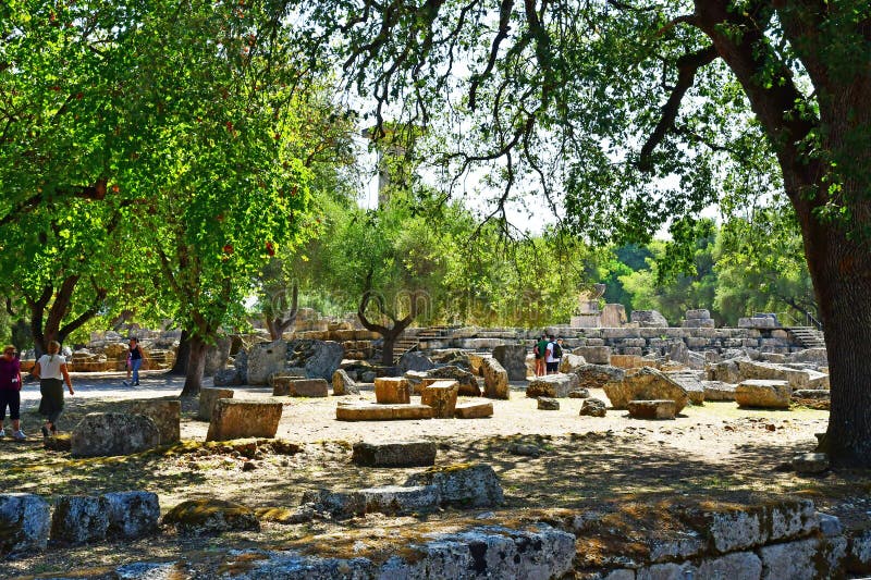 Ancient Olympia Greece - August 30 2022 : Archaeological Site Editorial ...