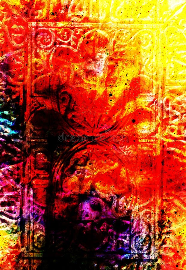 Ancient Floral Ornamental Structure Filigrane Pattern Abstract ...