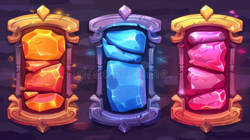 An Ancient Ornate Border Shape Collection for the Title Bar Panel Icon ...