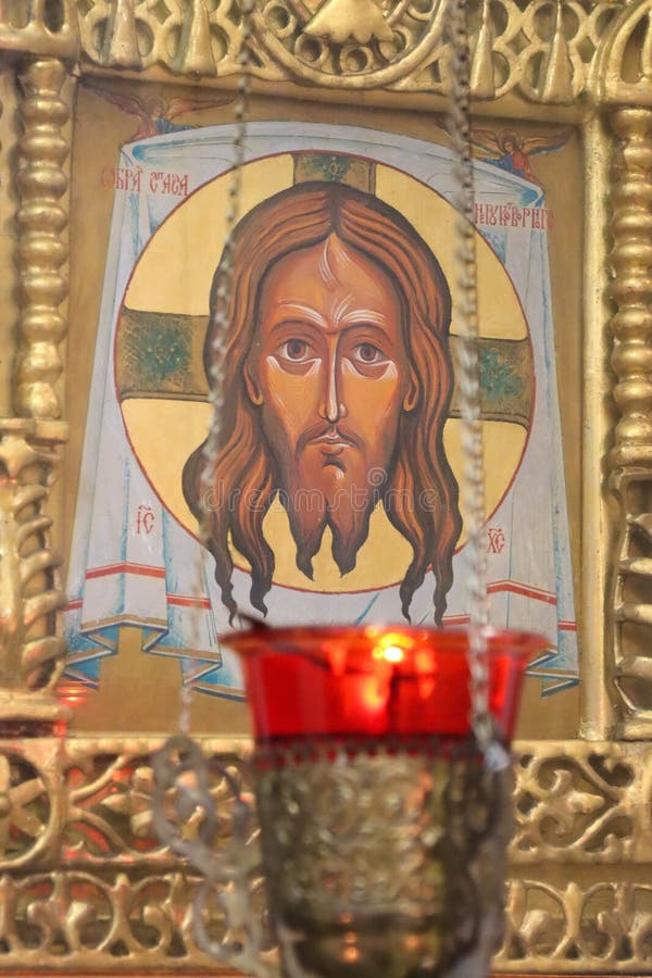Ancient Orthodox Christian Icon of Jesus Christ Editorial Stock Image ...