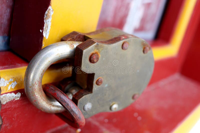 Ancient padlock. stock photo. Image of entrance, lock - 241915336