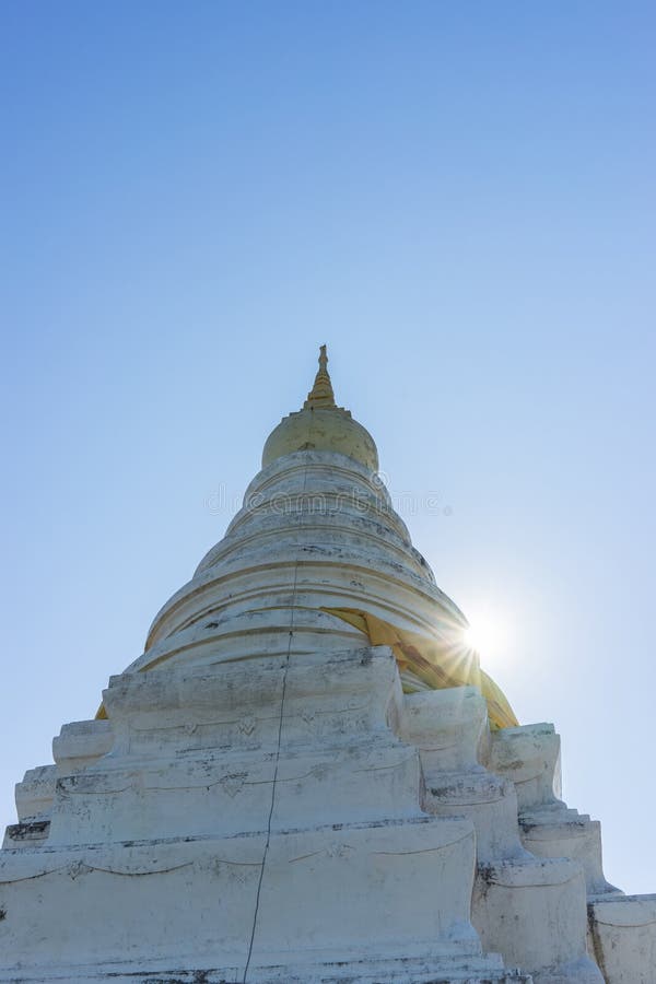 Ancient Pagoda in Temple with Sun Beam Stock Image - Image of travel ...