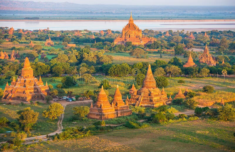 Ancient pagodas in Bagan stock image. Image of burma - 37700153