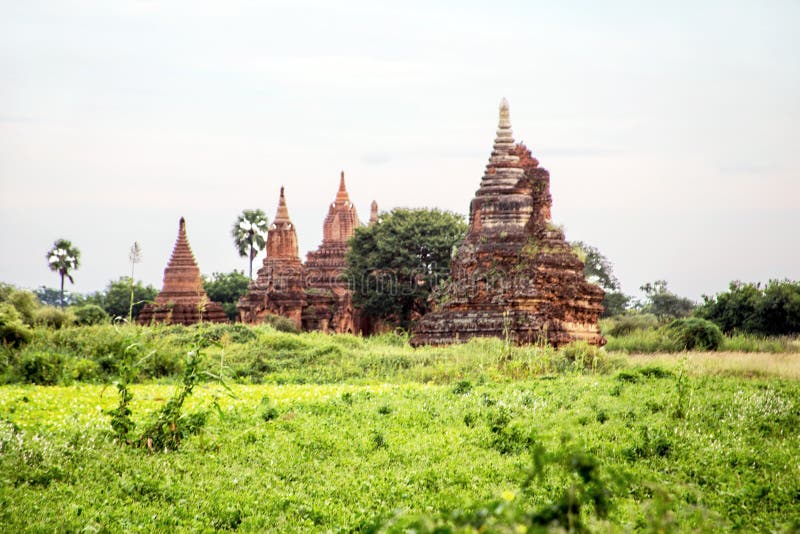 Ancient Pagodas in Bagan Myanmar Stock Photo - Image of outdoors, color ...