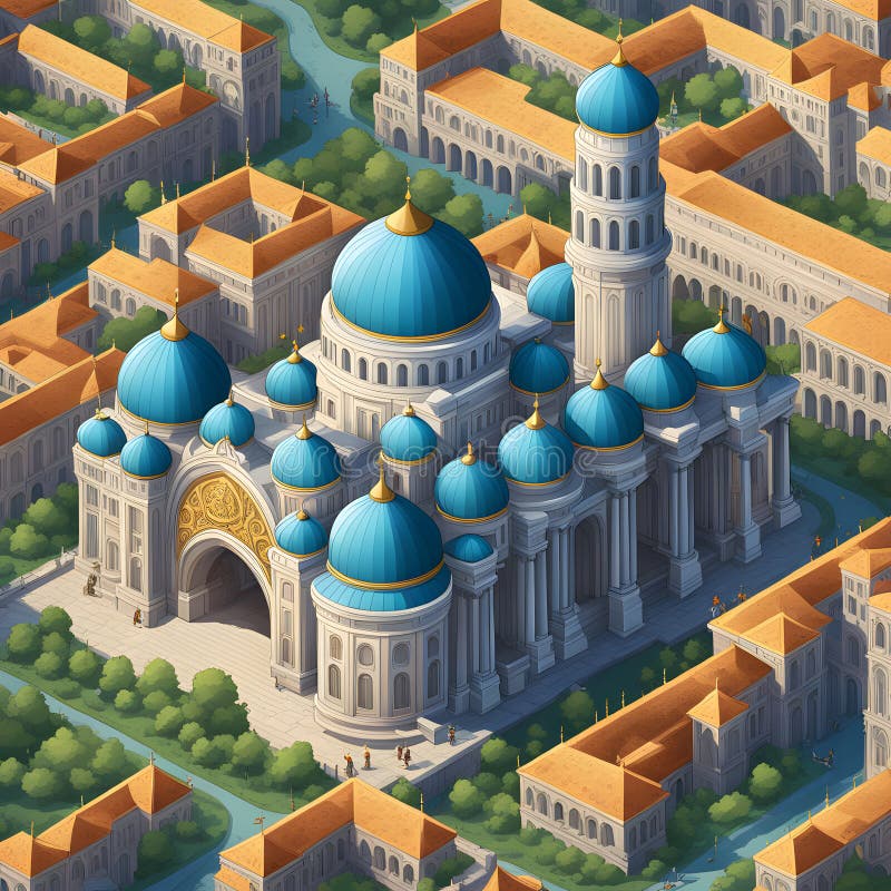 Ancient Palace Construction, AI-generatet Stock Illustration ...