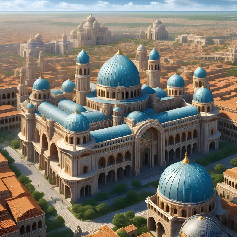 Ancient Palace Construction, AI-generatet Stock Illustration ...