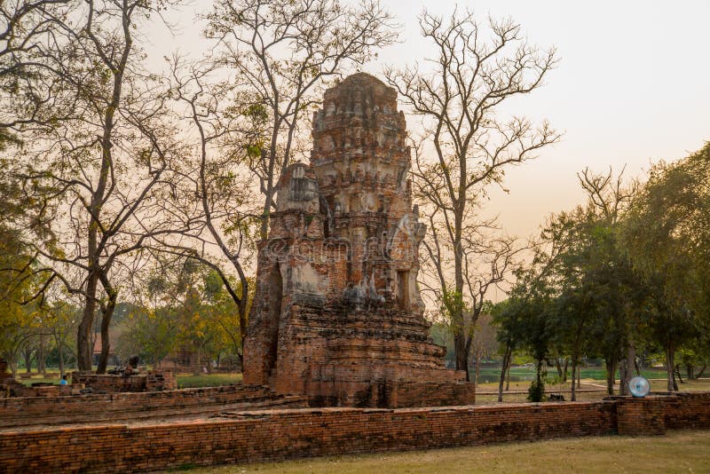 Ancient Palaces On The Background Of Blue Sky. Ayutthaya Thailand ...