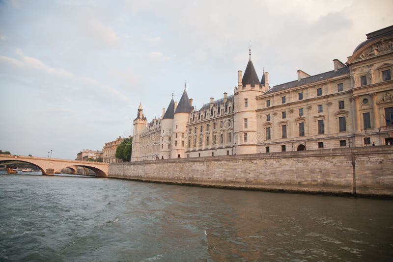 Ancient Palais De Justice Standing on the Banks of River Seine ...