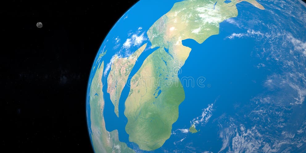 Ancient Pannotia Continent in Earth Planet Stock Illustration ...