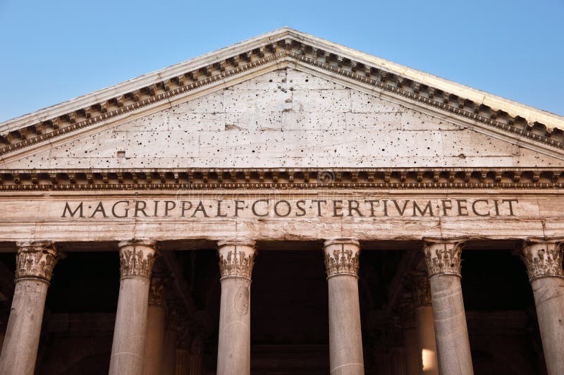 Ancient Pantheon in Rome, Italy Stock Photo - Image of temple, pantheon ...