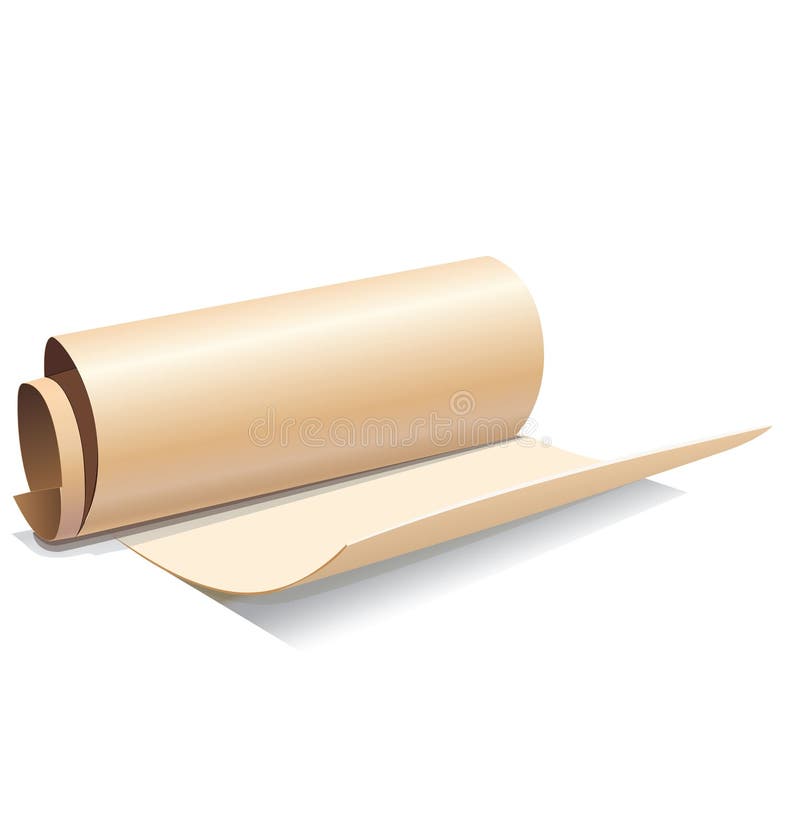 Ancient paper roll icon stock vector. Illustration of artwork - 34502806