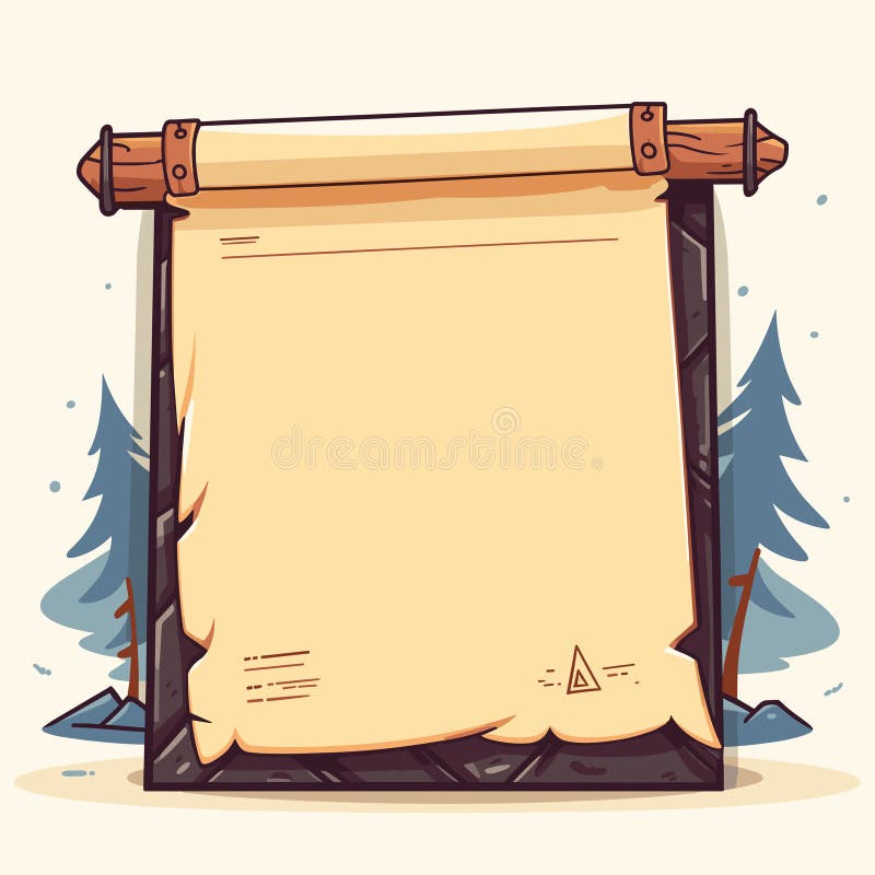 Ancient Papyrus Manuscript Old Paper Mockup Scroll Vector Design ...