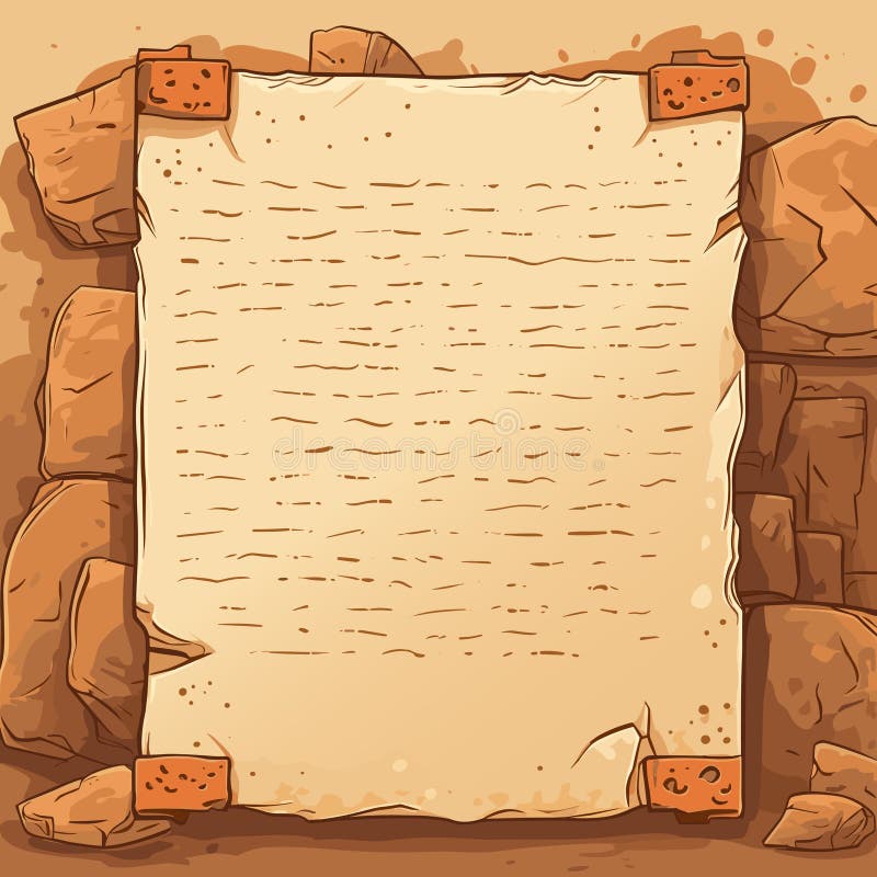 Ancient Papyrus Manuscript Old Paper Mockup Scroll Vector Design ...