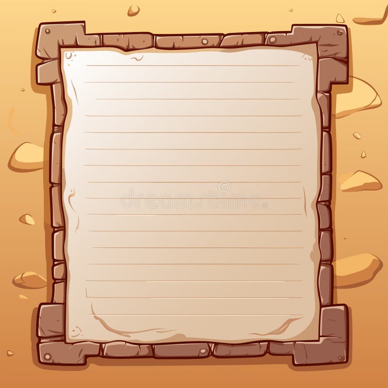 Ancient Papyrus Manuscript Old Paper Mockup Scroll Vector Design ...