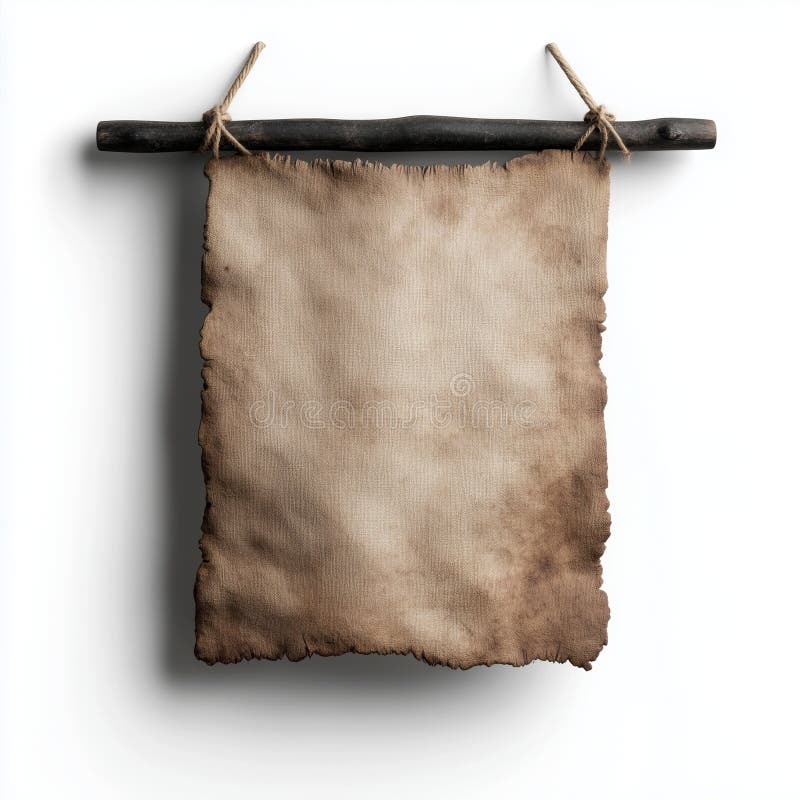 Ancient Parchment Hanging on Rustic Wall for Historical Decor or ...