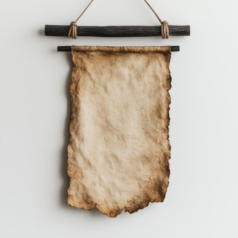 Ancient Parchment Hanging on Wall - Historical Document Decoration ...