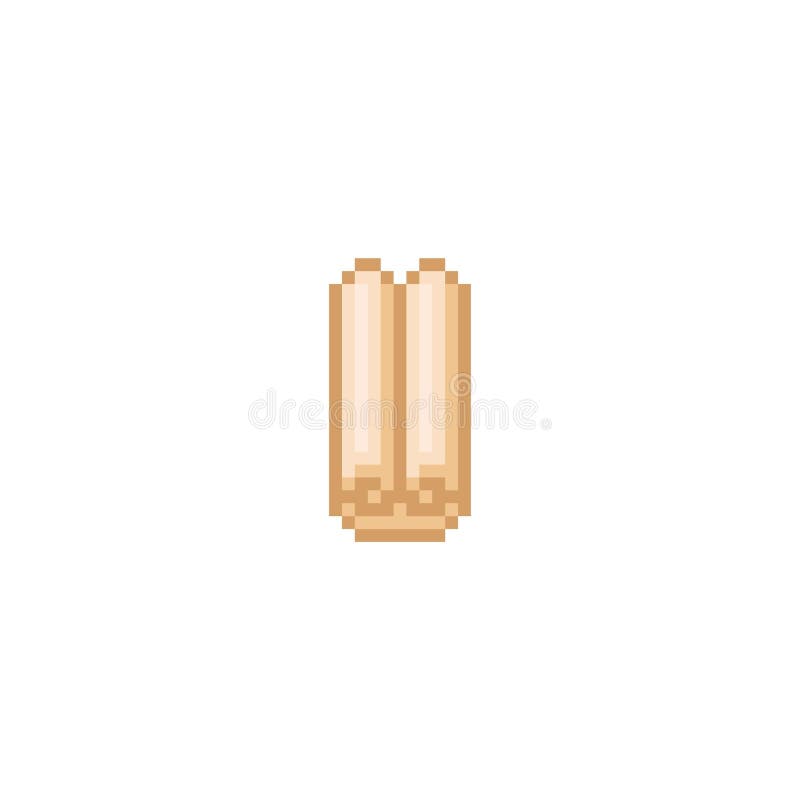 Ancient Parchment Roll Pixel Art Vector Icon, Old Beige Paper Folded ...