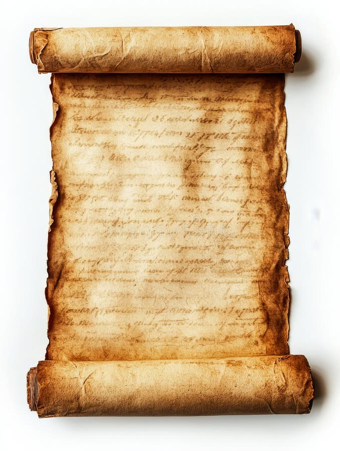 Ancient Parchment Scroll: a Glimpse into History Stock Illustration - Illustration of parchment ...