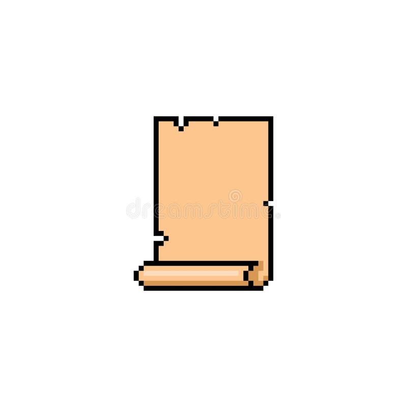 Ancient Parchment Scroll, Old Beige Paper Blank Black Outline Vector ...