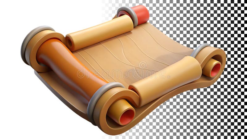 Ancient Parchment Scroll with Red Seal Representing History Documents and Secrets Png ...