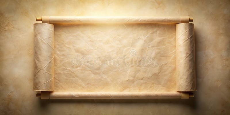 An Ancient Parchment Scroll Unfurled, Ready for Your Message or Ancient ...