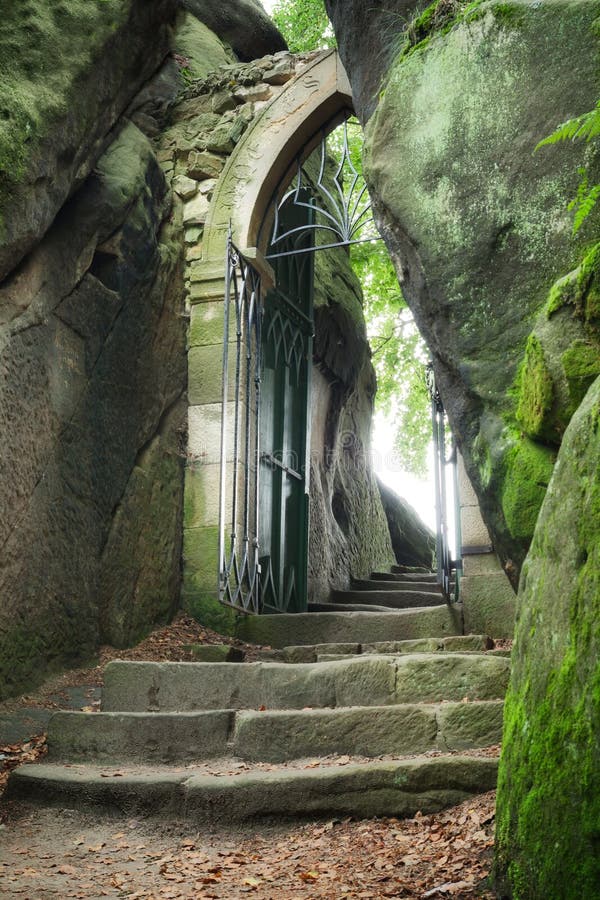 Hidden Passage Way stock photo. Image of leaves, forest - 70711244