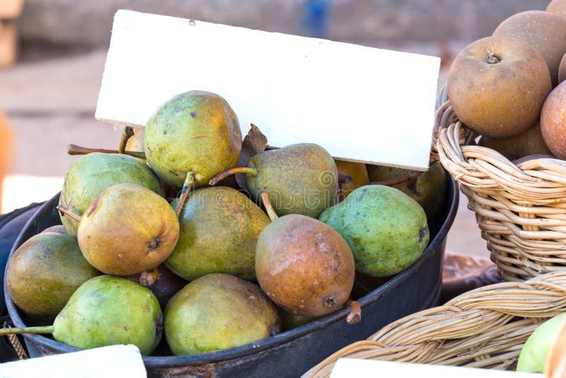 Ancient Pears Green and Brown Stock Photo - Image of vegetarian ...