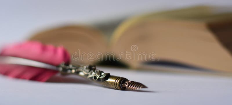 An Ancient Pen and a Historical Text Stock Photo - Image of manuscripts ...